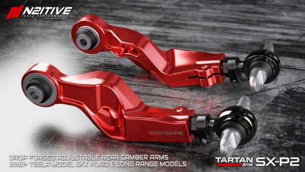 N2ITIVE Adjustable Rear Camber Arm Kit For Tesla PLAID Model S/X